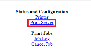 Changing the Printer Password From ZebraNet Print Server Web Page