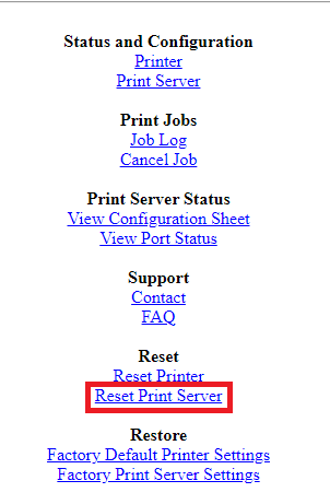 Changing the Printer Password From ZebraNet Print Server Web Page