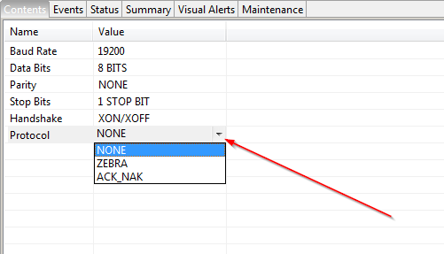 Configuring Serial Port Settings (ZebraNet Bridge Enterprise)