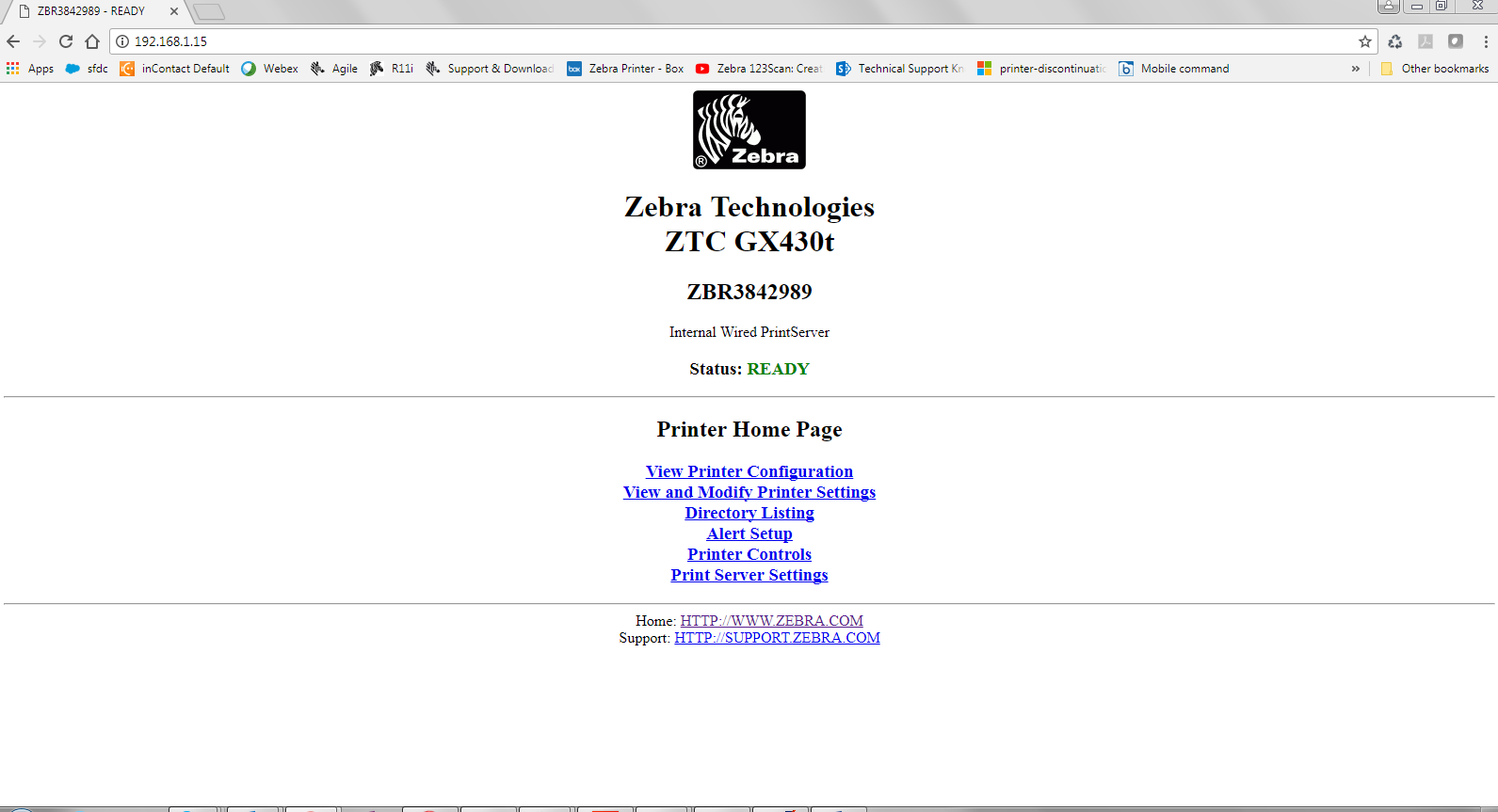 Configure Zebra Printer Wired / Ethernet IP without Network Connection