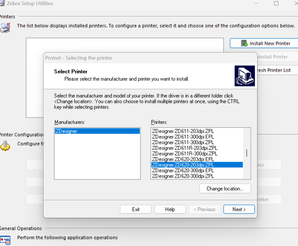 Zebra Setup Utilities: installare un driver USB o un driver di rete ...