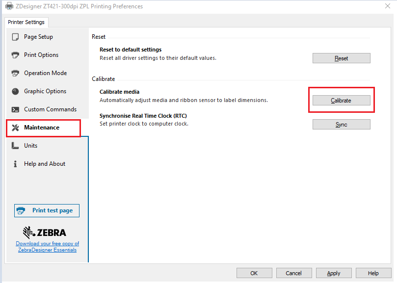 Set the Label or Media Size via V8 and V10 Driver Settings